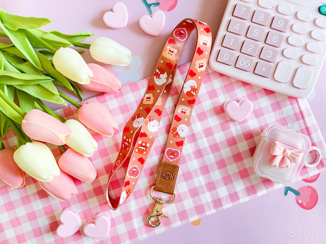 Teddy Bear Lanyard , Key Holder, ID Card Holder - Etsy
