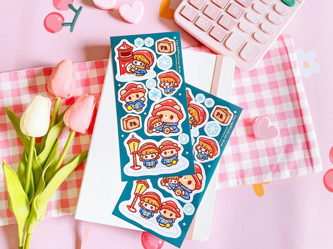 Cute Paddington Bear Sticker Sheet | Cute Journal and Deco Stickers - Etsy
