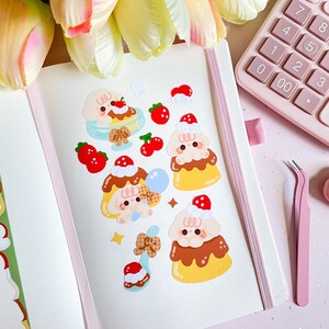 Pudding Sticker Sheet Cute Journal and Deco Stickers - Etsy