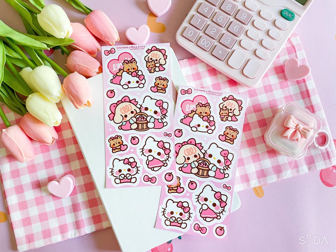 Cute Kitty Sticker Sheet | Cute Journal and Deco Stickers - Etsy