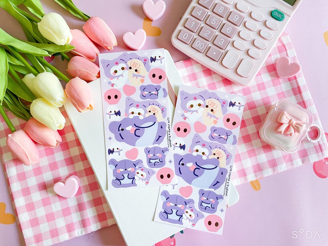 Cute Purple Devil Sticker Sheet | Cute Journal and Deco Stickers - Etsy