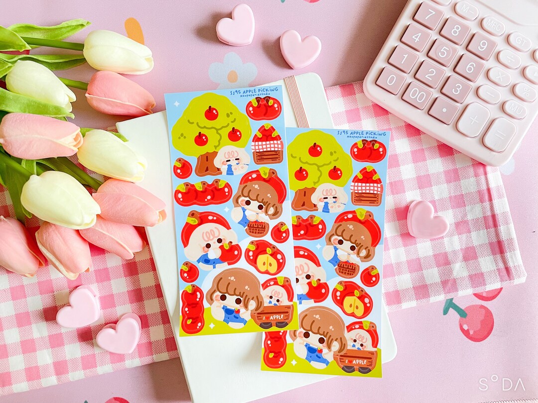 Apple Picking Sticker Sheet | Cute Journal and Deco Stickers - Etsy