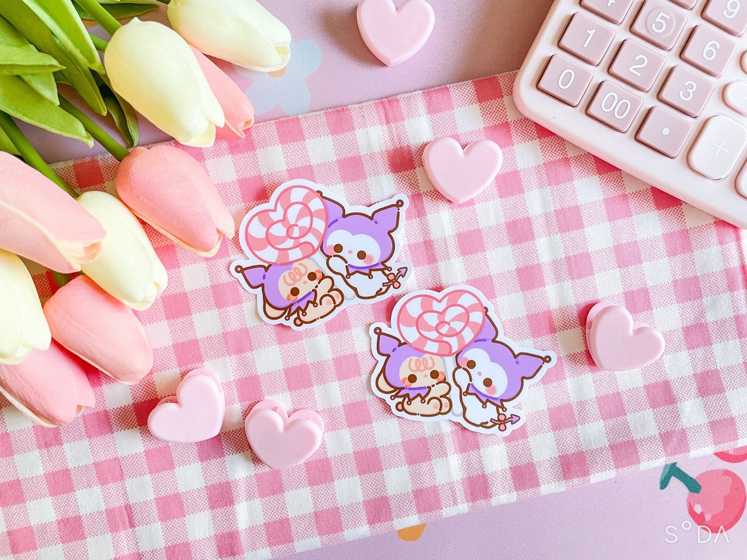 Cute Momo Devil Lolipop Sticker - Etsy
