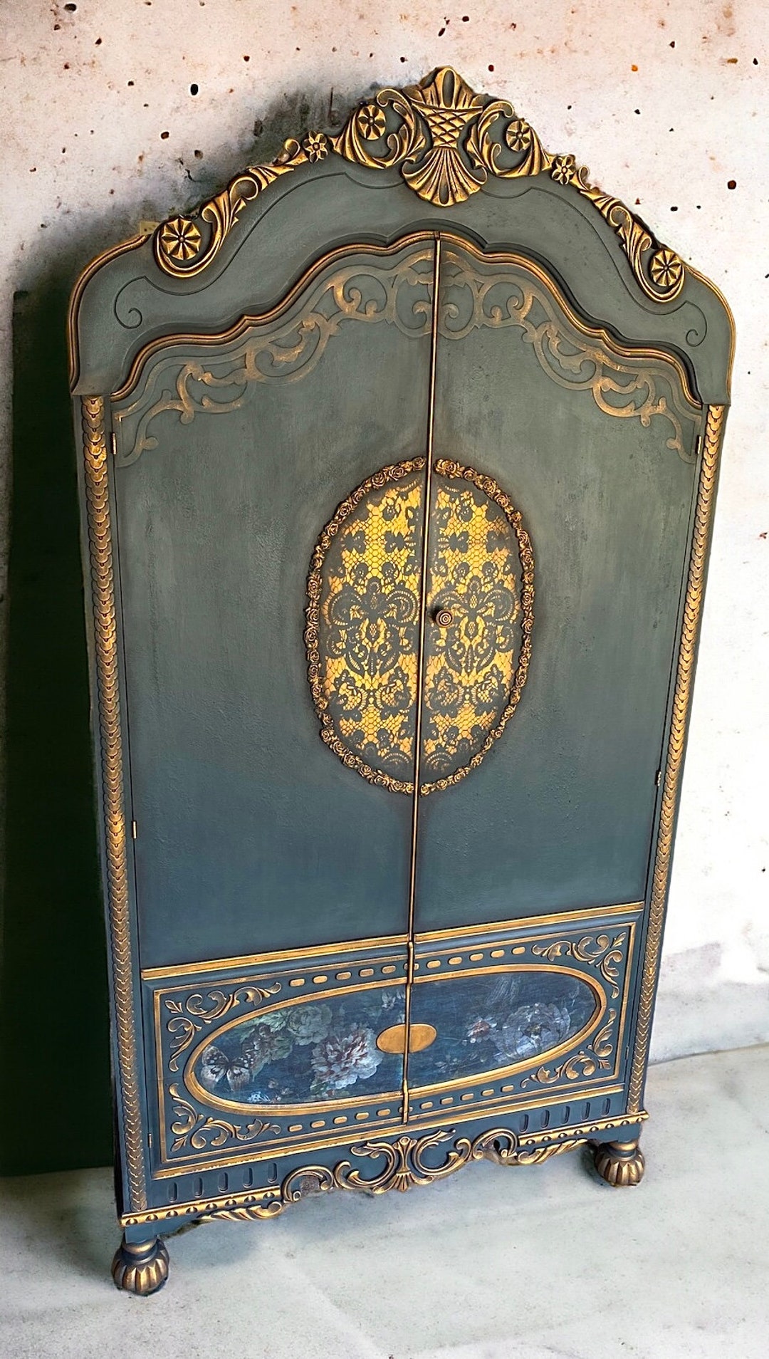 Stunning Green Armoire - Etsy