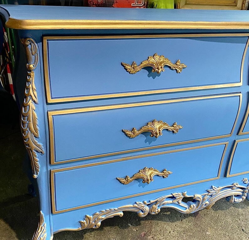 Stunning Light Blue Nine Drawer Dresser - Etsy