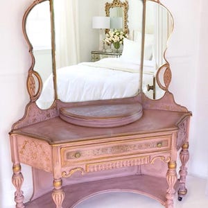 Stunning Dusty Pink Vanity/console - Etsy