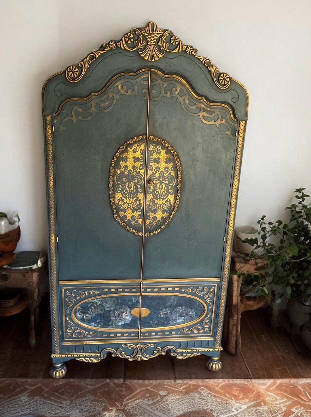 Stunning Green Armoire - Etsy