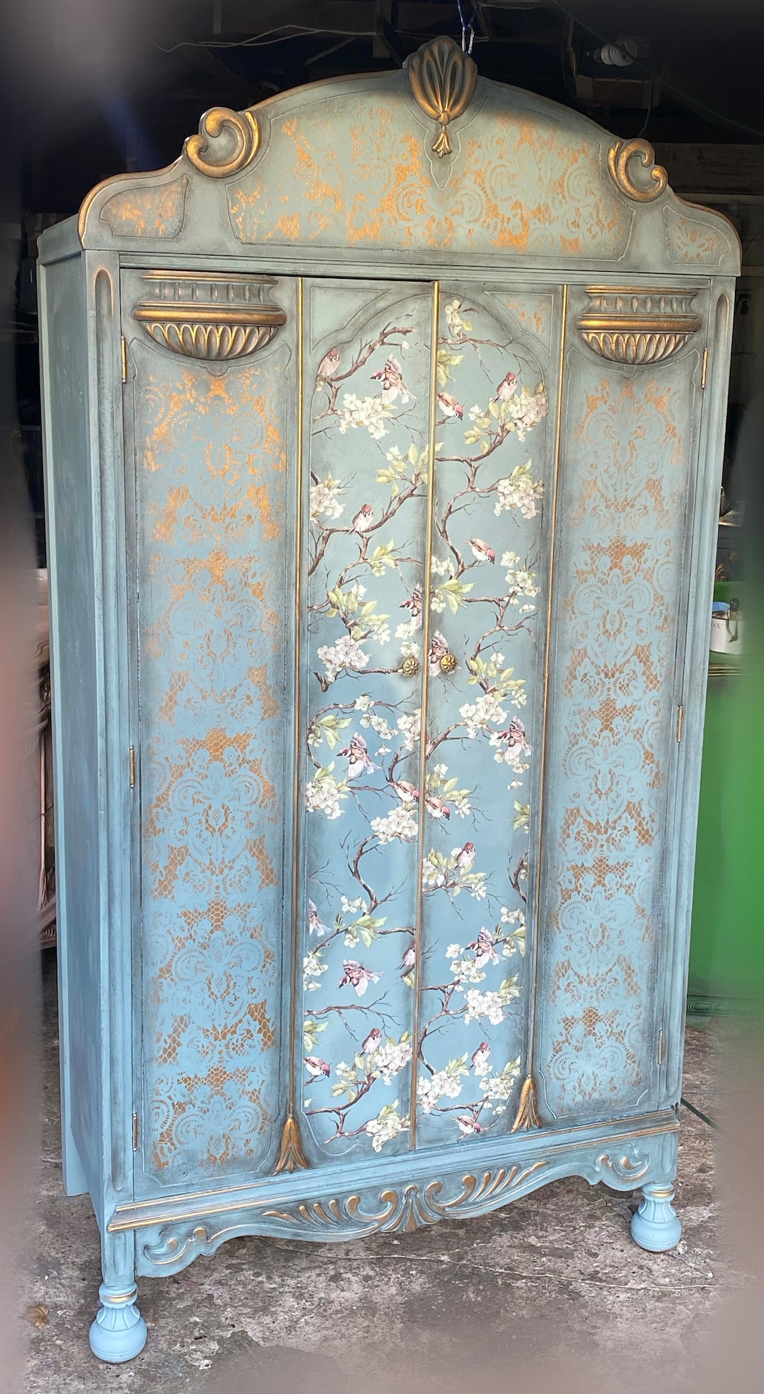 SOLD**** This Design Can Be Replicated on a Similar Armoire - Etsy