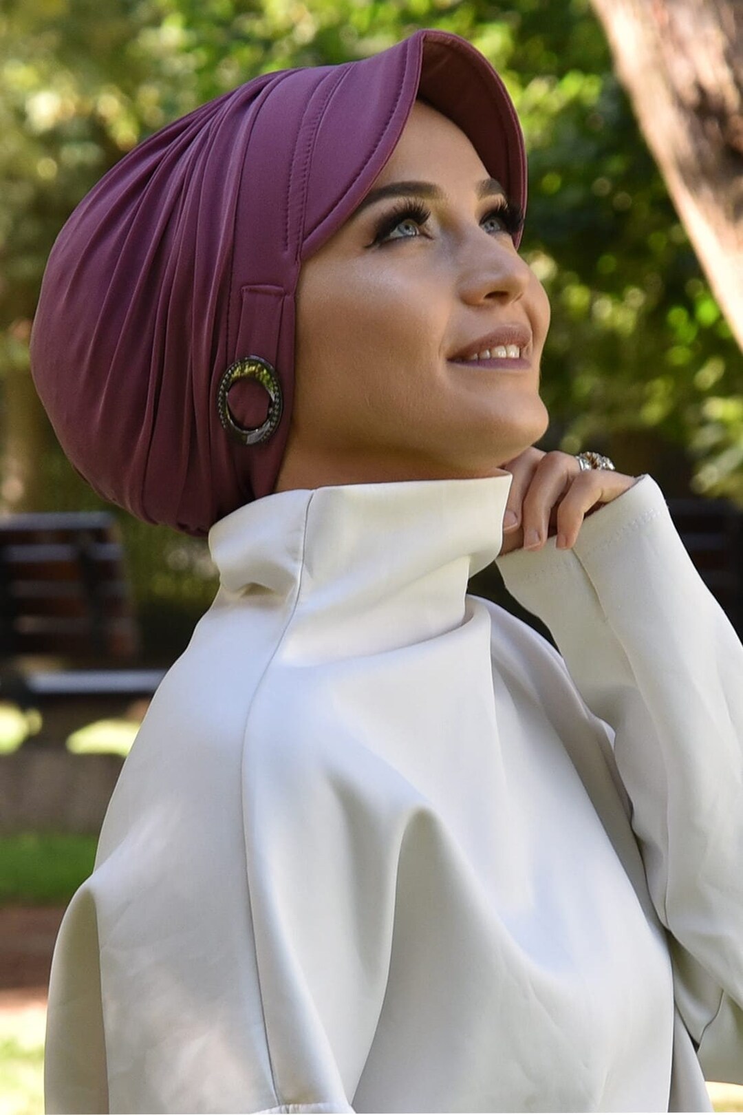 Buckled Hat Cap Shawls Scarves Hijab Islamic Clothing Turkish Dresses ...