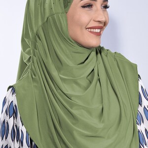 Stone Pleated Hijab Islamic Clothing Turkish Dresses Modest Fashion ...