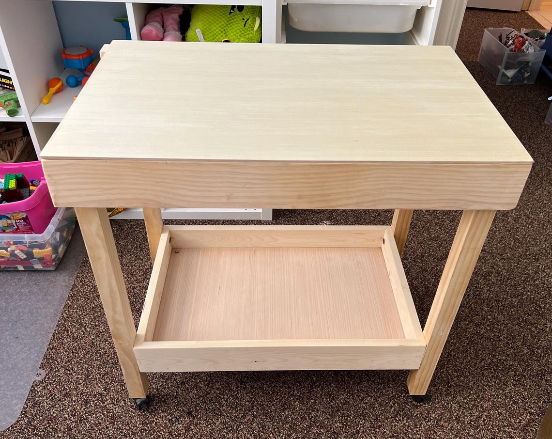 LED Sand Tray Table With Cart, LID, and Wheels - Etsy