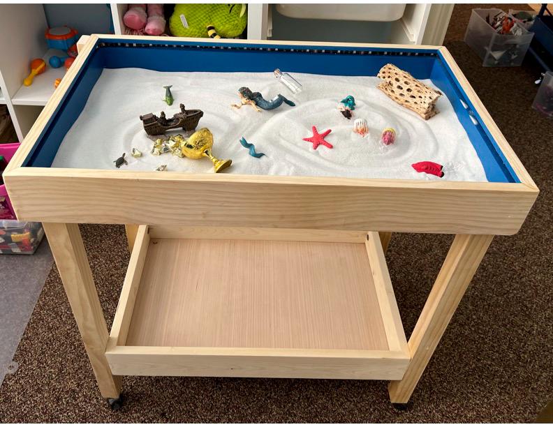 LED Sand Tray Table With Cart, LID, and Wheels - Etsy