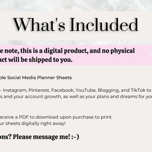 Social Media Printable Planner - Tracker for Social Media - Instagram ...