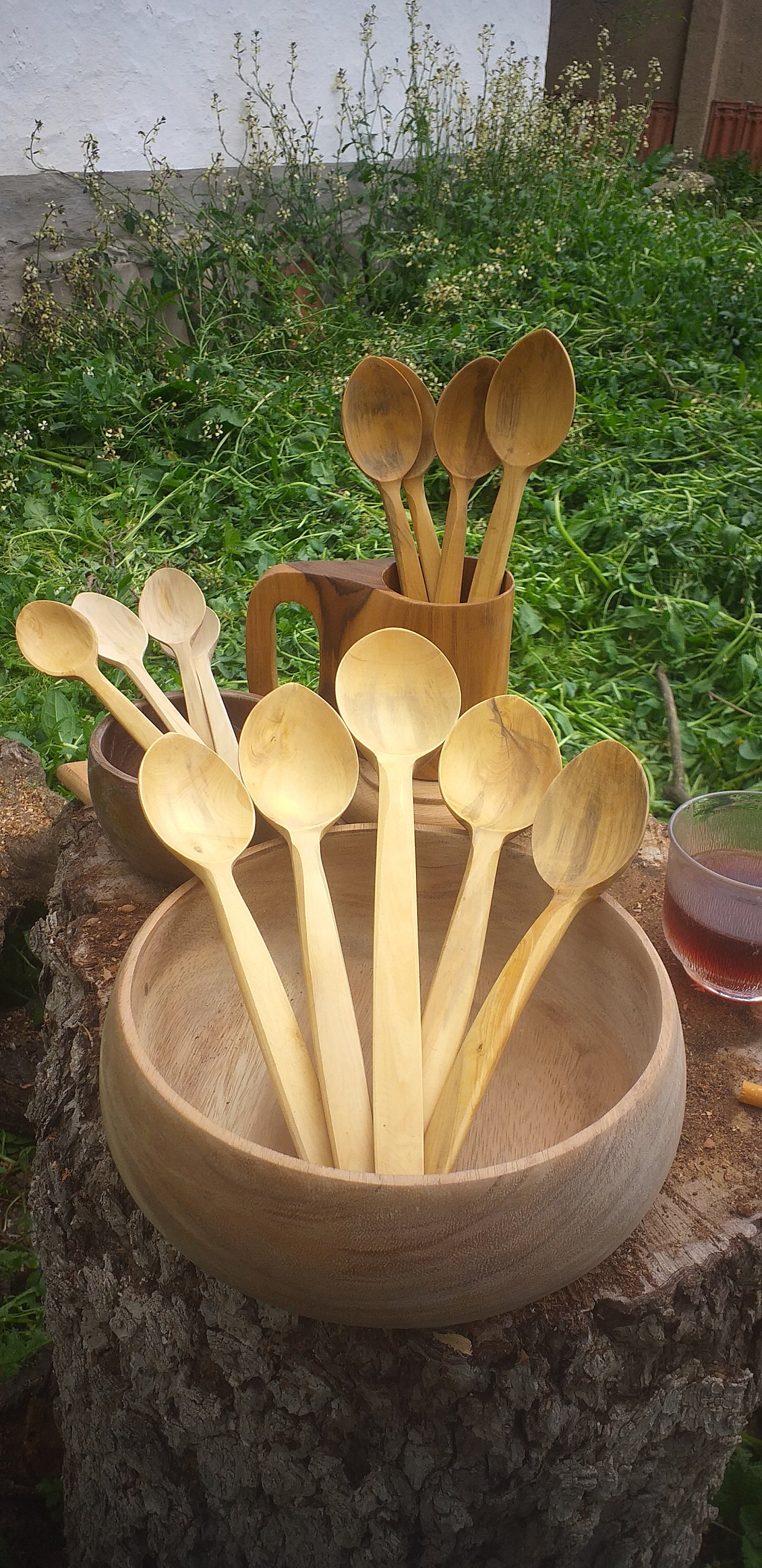 Hand-carved Boxwood Spoon. / Wooden Tablespoon 15 32cm 6 12 Inches ...