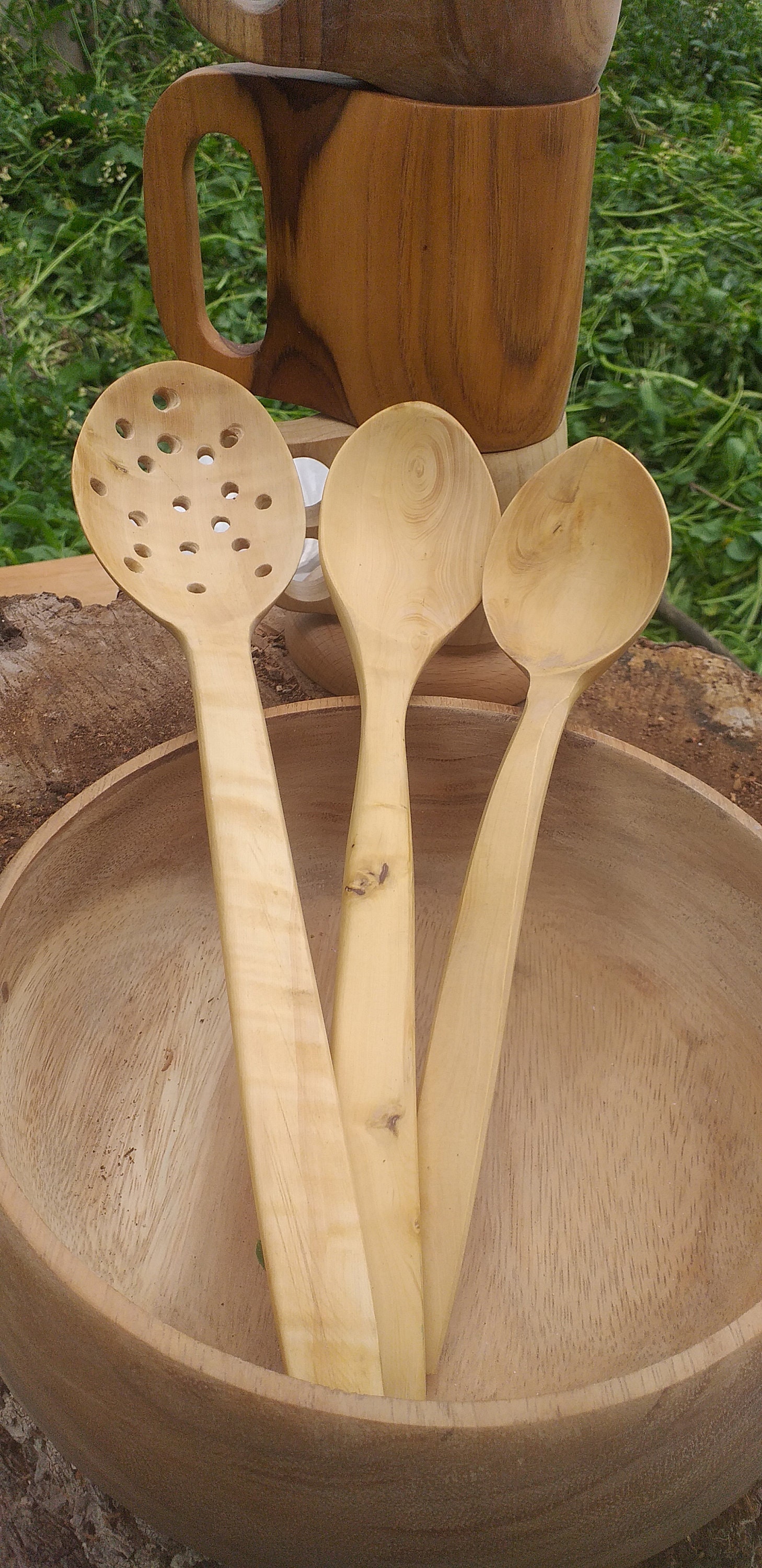 Hand-carved Boxwood Spoon. / Wooden Tablespoon 15 32cm 6 - Etsy