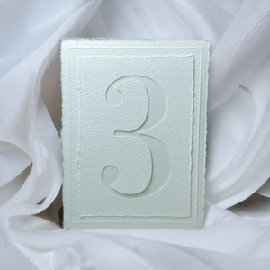 Wedding Table Numbers - Hand-torn Deckled Table Numbers on Watercolor ...