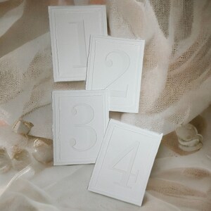 Wedding Table Numbers - Hand-torn Deckled Table Numbers on Watercolor ...