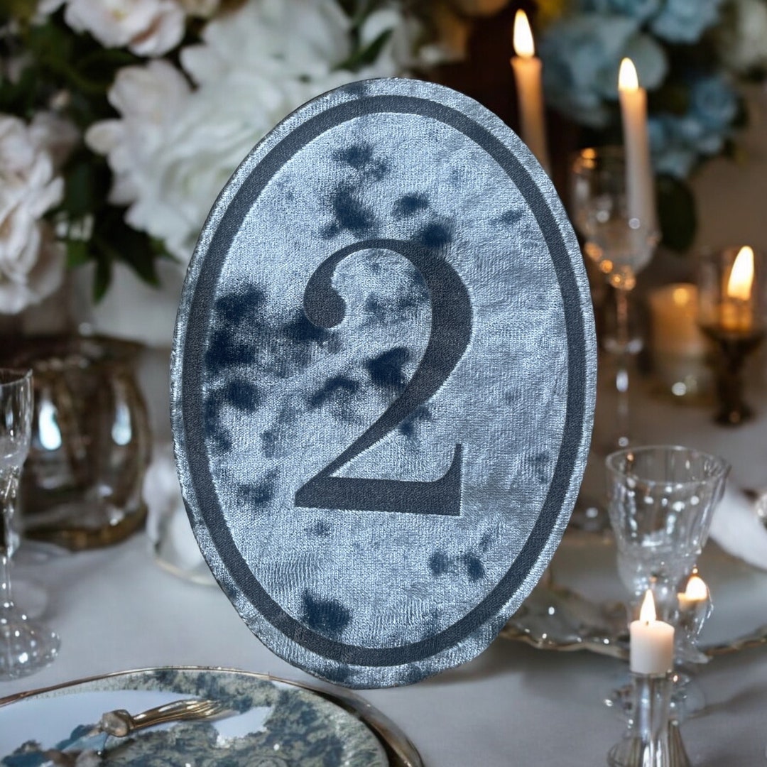 Wedding Velvet Table Numbers - Velvet Table Numbers - Table Numbers on ...