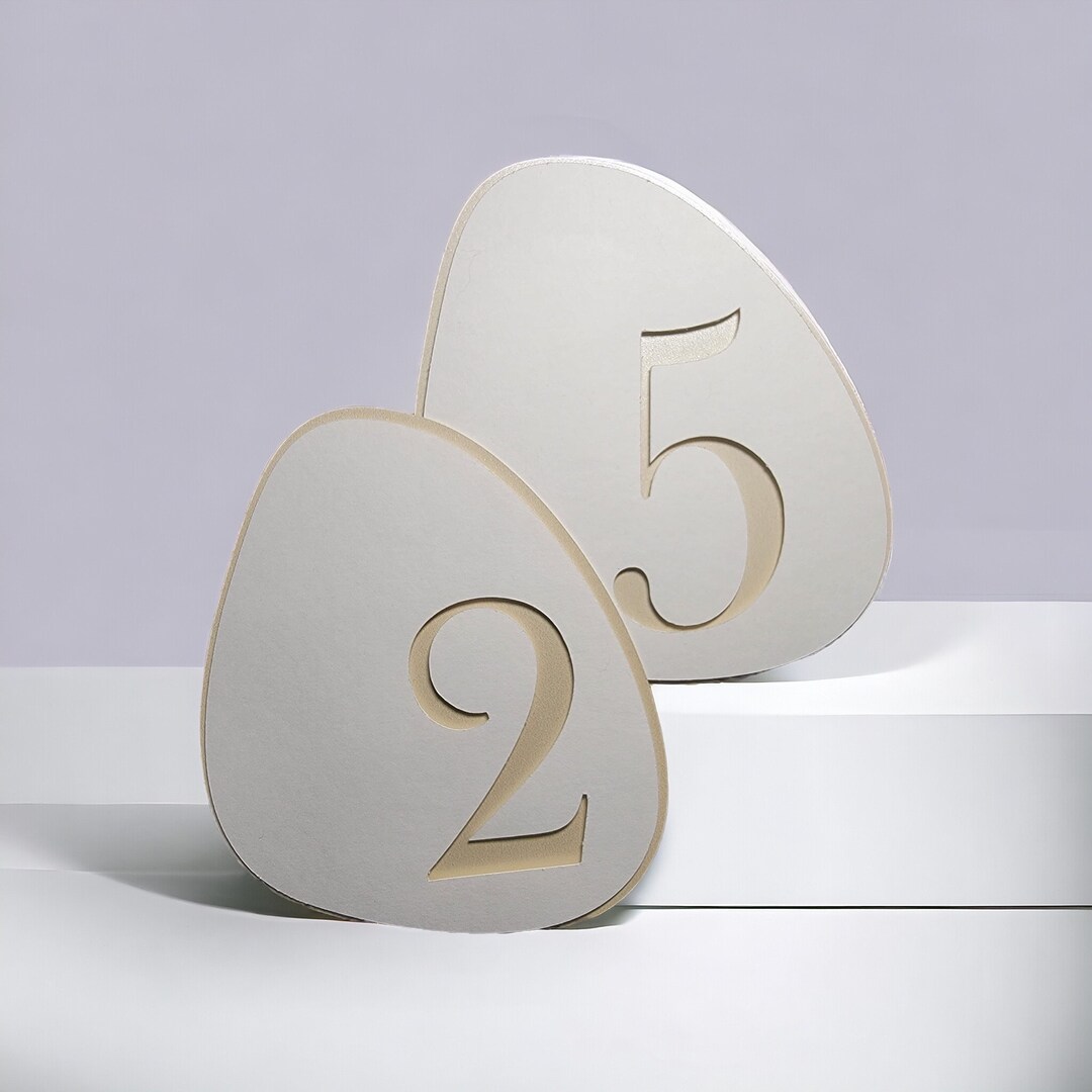 Wedding Table Numbers - Hand-torn Deckled Table Numbers on Watercolor ...