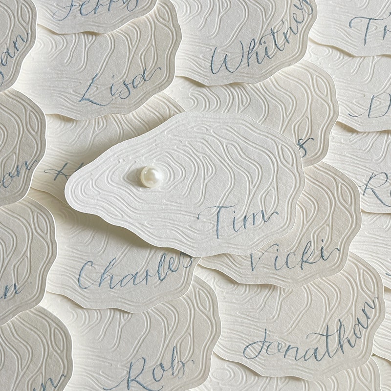 Sea Shell Place Card - Etsy