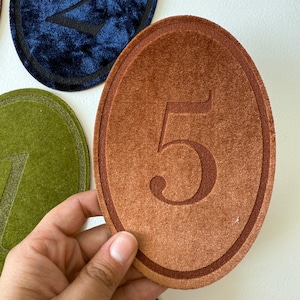 Wedding Velvet Table Numbers - Velvet Table Numbers - Table Numbers on ...