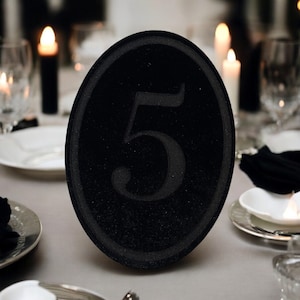 Wedding Velvet Table Numbers - Velvet Table Numbers - Table Numbers on ...