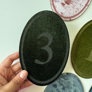Wedding Velvet Table Numbers - Velvet Table Numbers - Table Numbers on ...