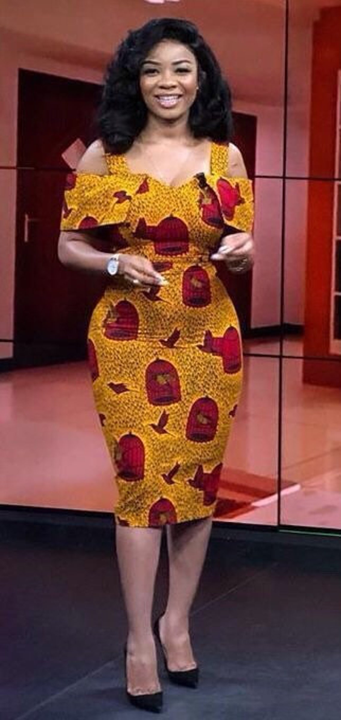 African Print Dress,official Dress,traditional Wears,african Fit and ...