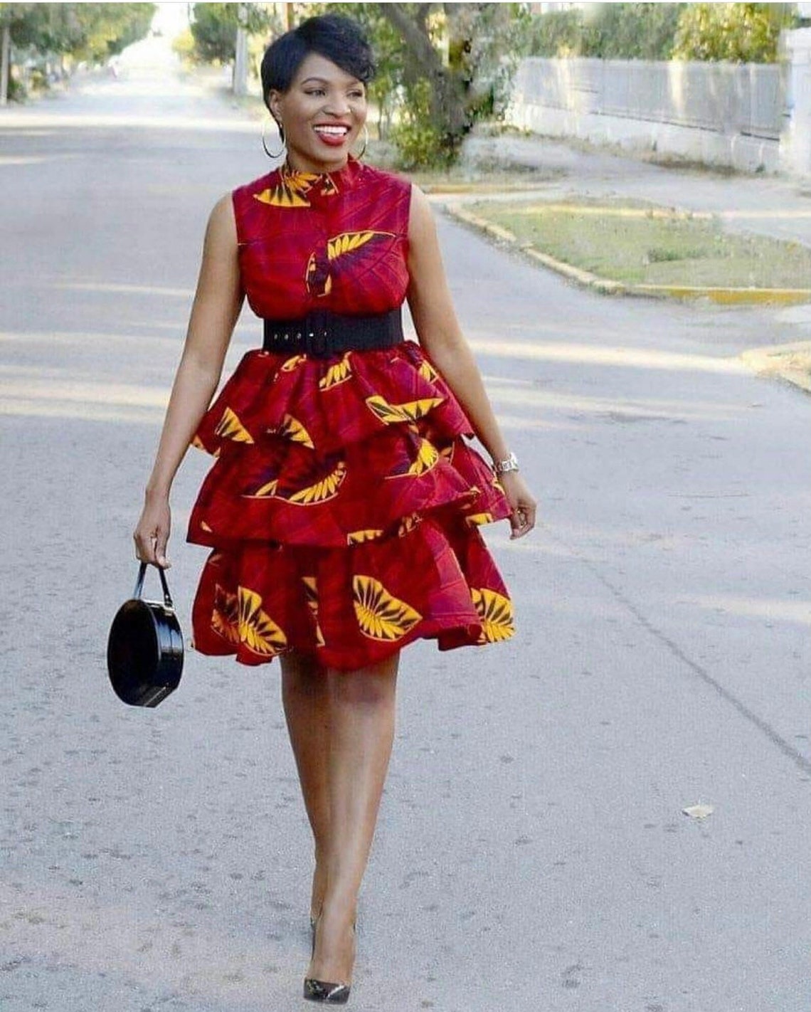 African Print Fit and Flare Dress, Traditional Gown - Etsy