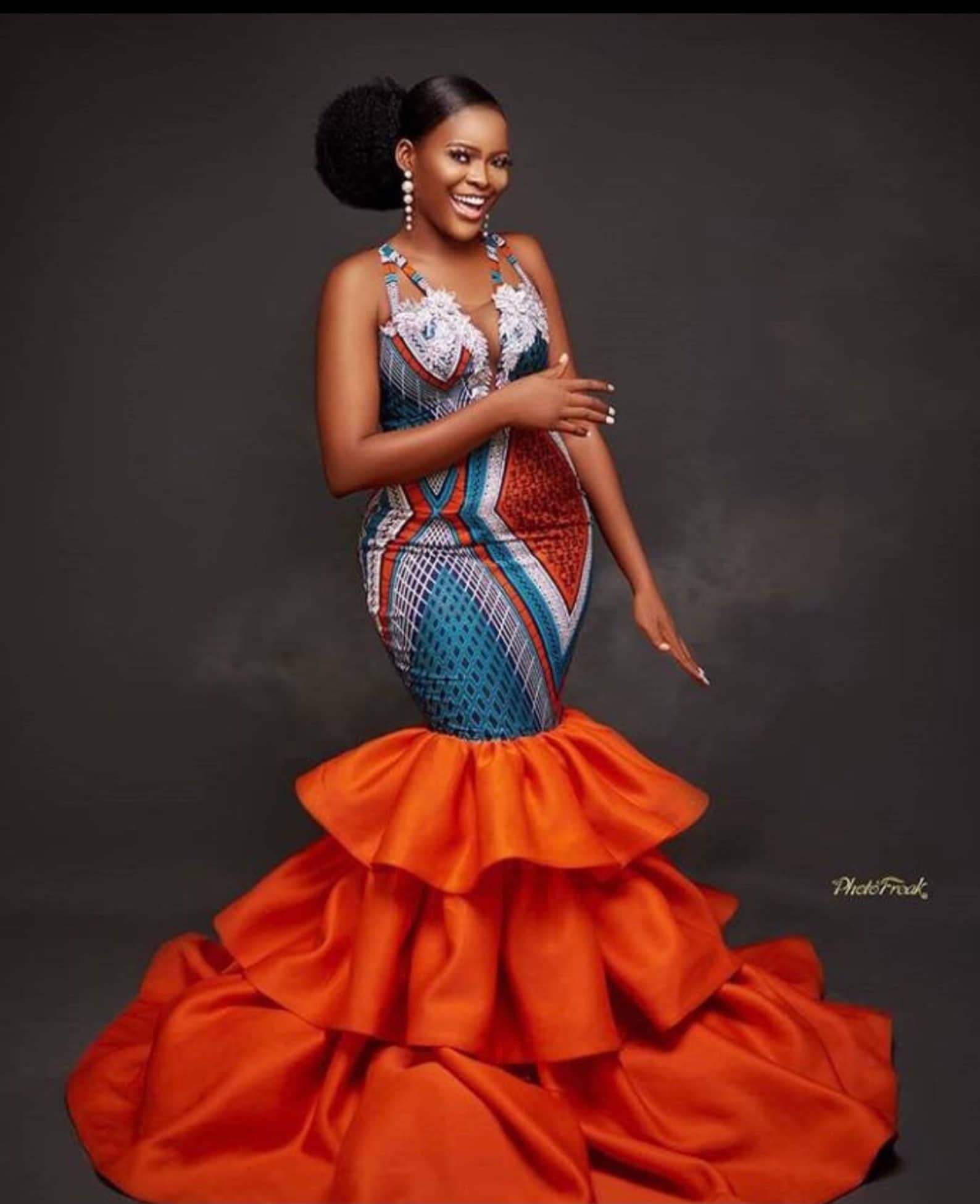 African Print Mermaid Gown, Traditional Formal Dress - Etsy