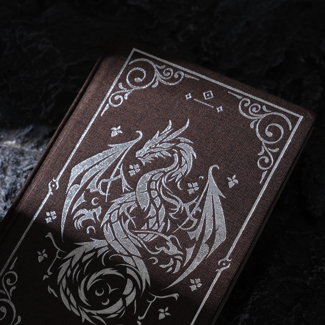 Storyforge Notebook Journal DND - A5 Linen Cover With Stunning Dragon ...