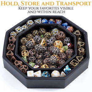 Gold 3 Interlocked Triangles (valknut) and Dragon Design Dice Tray for ...