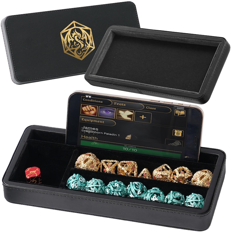 Dice Sanctum Dice Box Vault - Premium Case & Dice Tray for DND - Phone ...