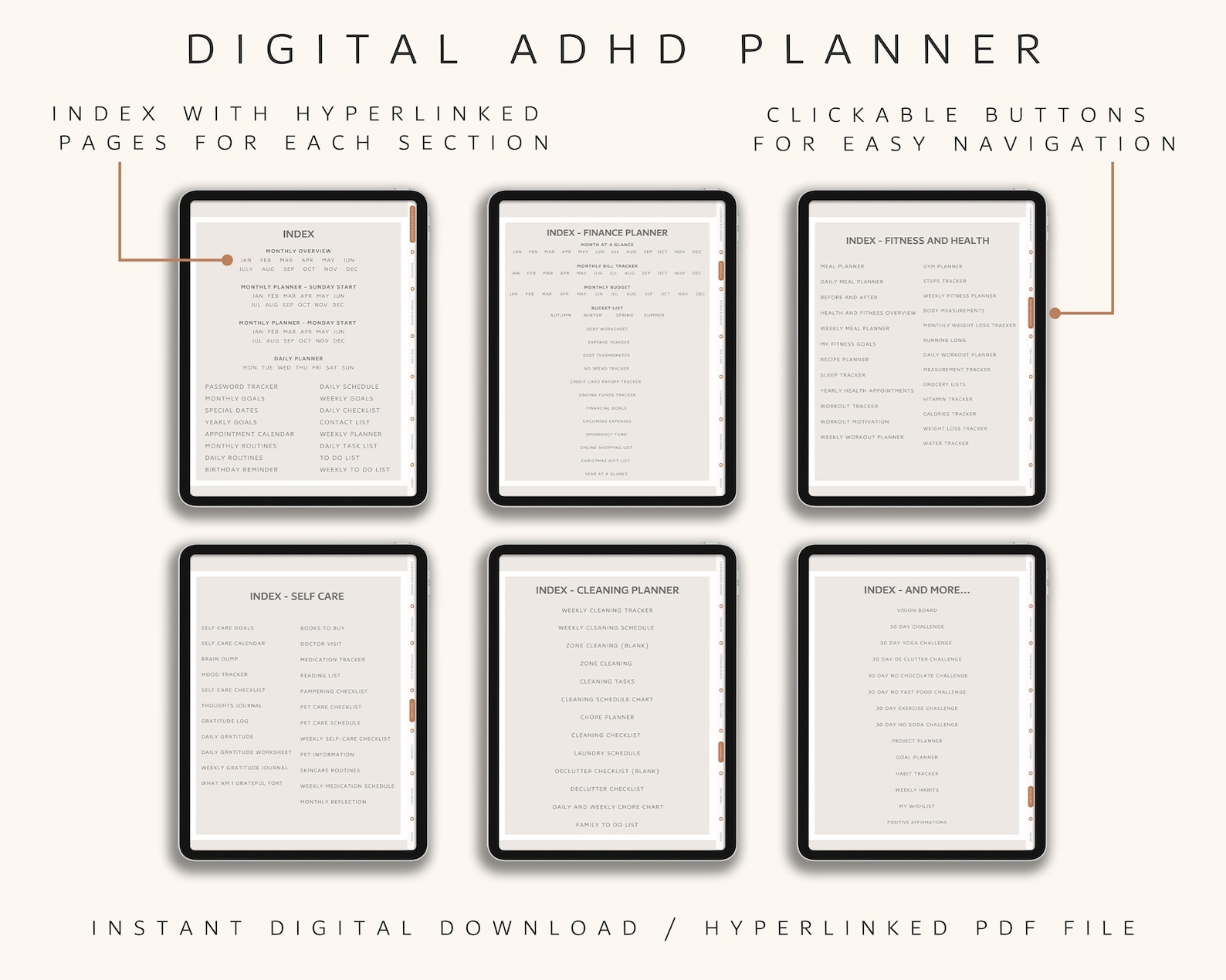 ADHD Digital Planner ADHD Planner Adult ADHD Journal Adhd | Etsy