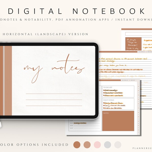 Digital Hyperlinked Notebook, Notebook With Tabs for Goodnotes and ...