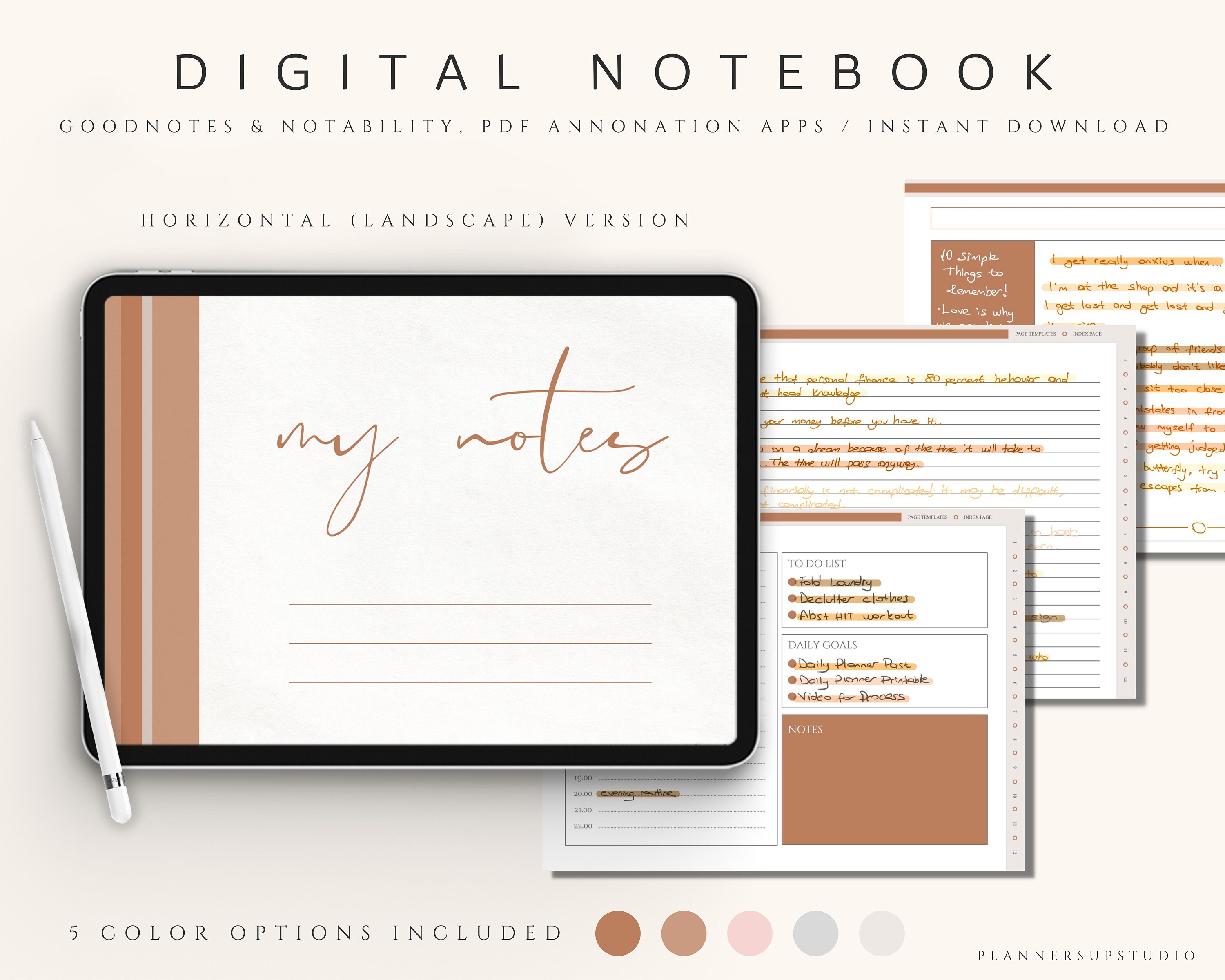 Digital Notebook for Goodnotes and Notability Digital Notes - Etsy