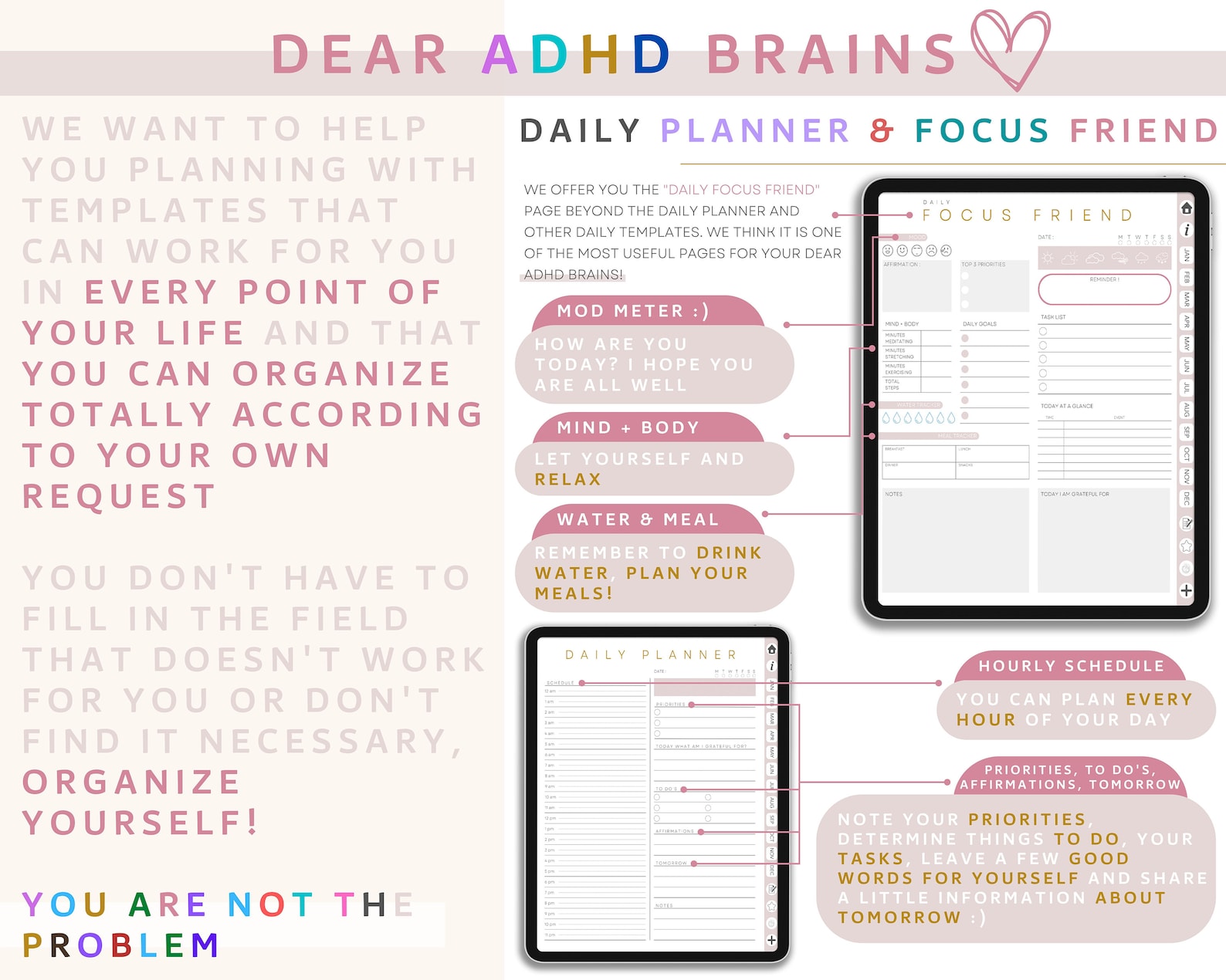 ADHD Growth Mindset Planner Adhd Digital Planner Good Notes - Etsy