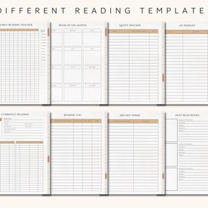 Digital Reading Journal, Reading Tracker, Reading Journal, Book Review ...