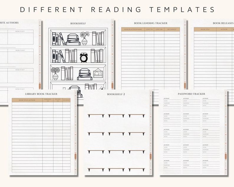 Digital Reading Journal Reading Tracker Reading Journal - Etsy