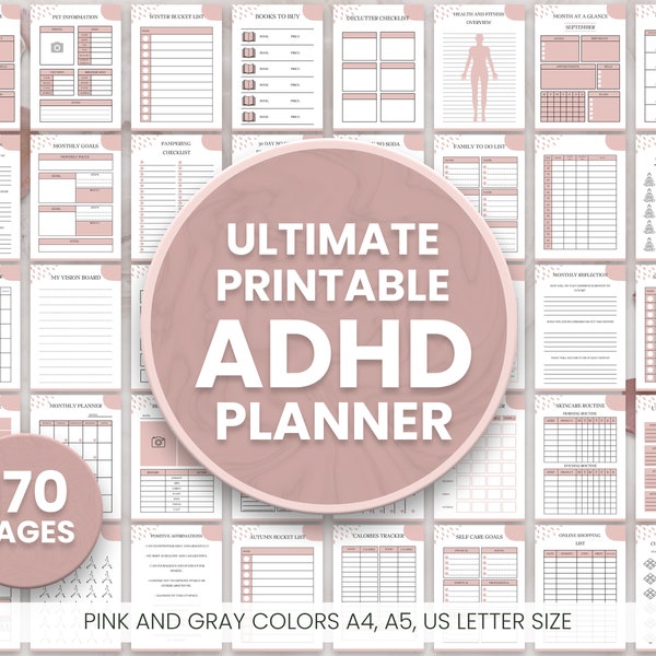 Digital Adhd Day Planner for Adults - Etsy