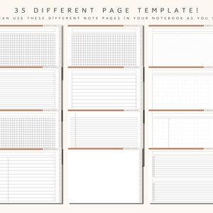 Digital Notebook for Goodnotes and Notability, Digital Notes Template ...