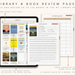 Digital Reading Journal, Reading Tracker, Reading Journal, Book Review ...