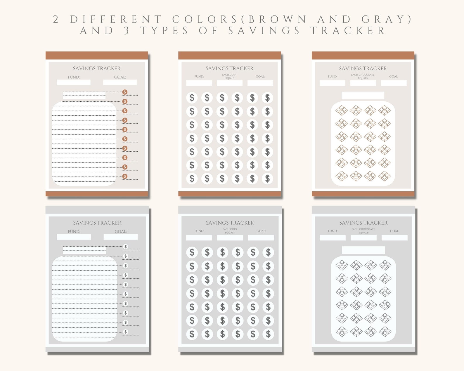 Savings Challenge, Savings Tracker Bundle, Money Saving Challenge ...