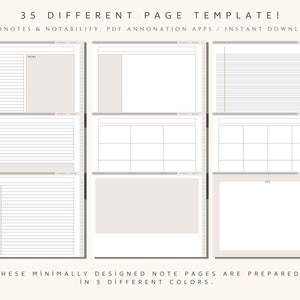 Digital Notebook for Goodnotes and Notability, Digital Notes Template ...