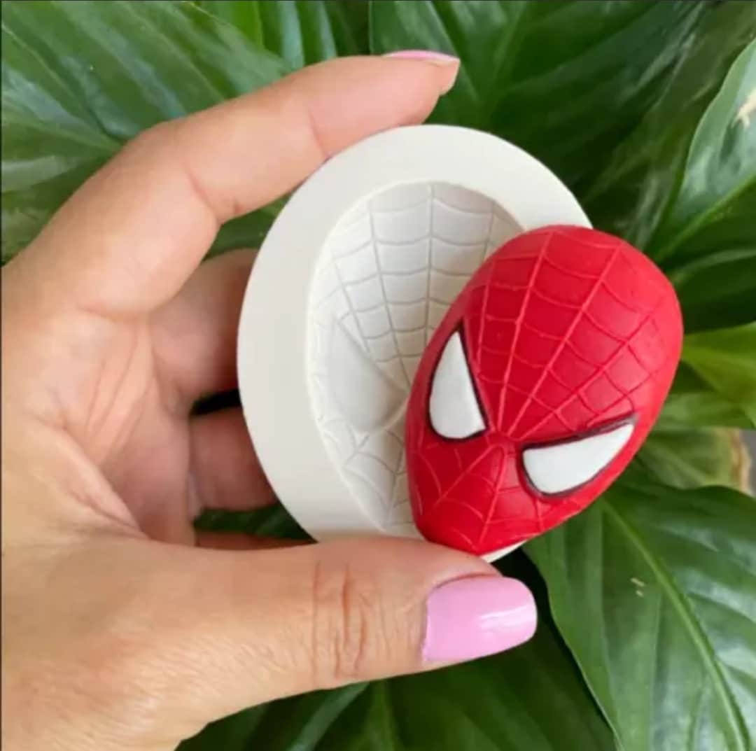 3D Spiderman Fondant Resin Mould Silicone Sugarpaste Cake Sugarcraft ...