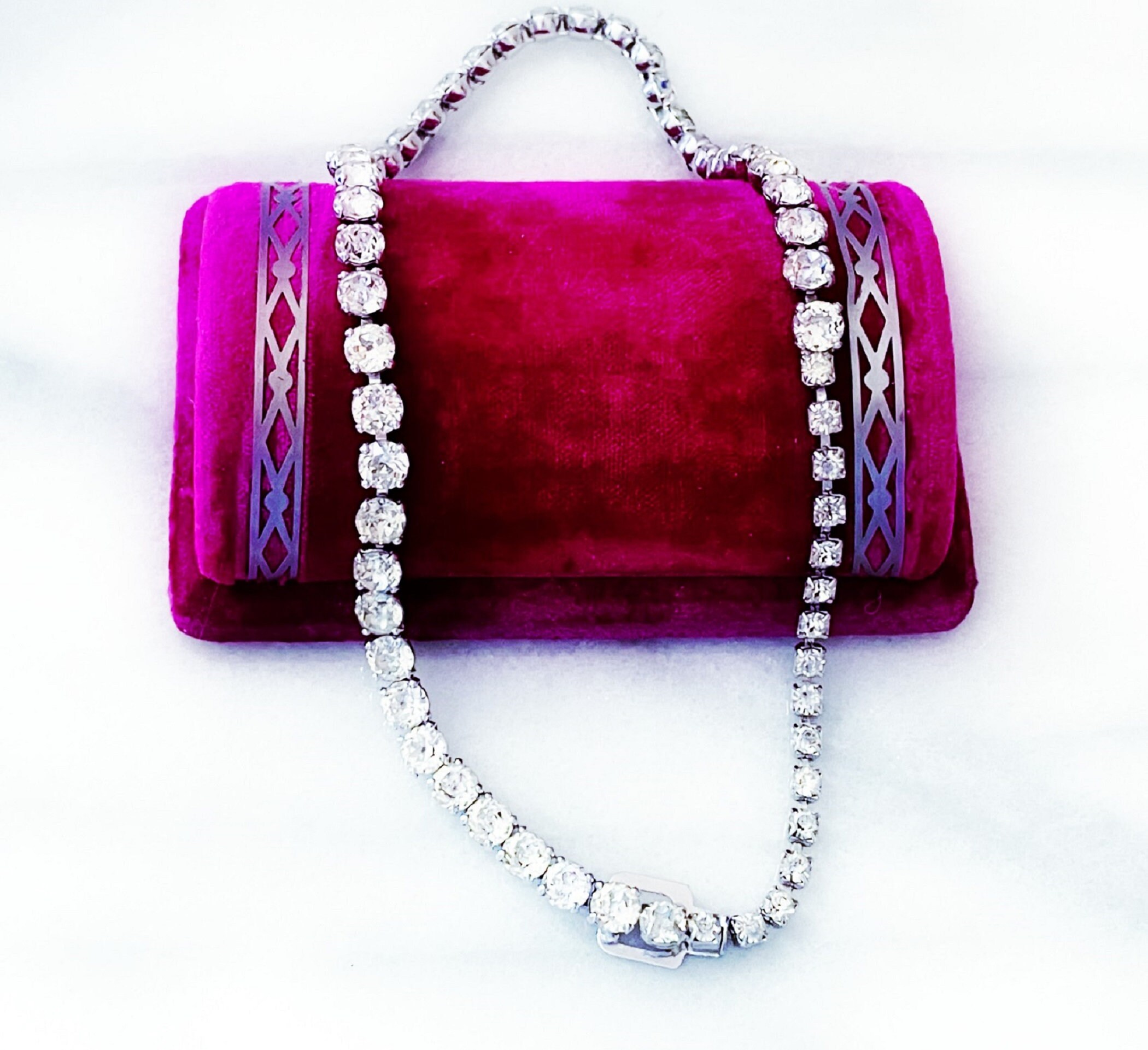 Gorgeous Vintage Weiss Rhinestone Necklace Choker - Etsy