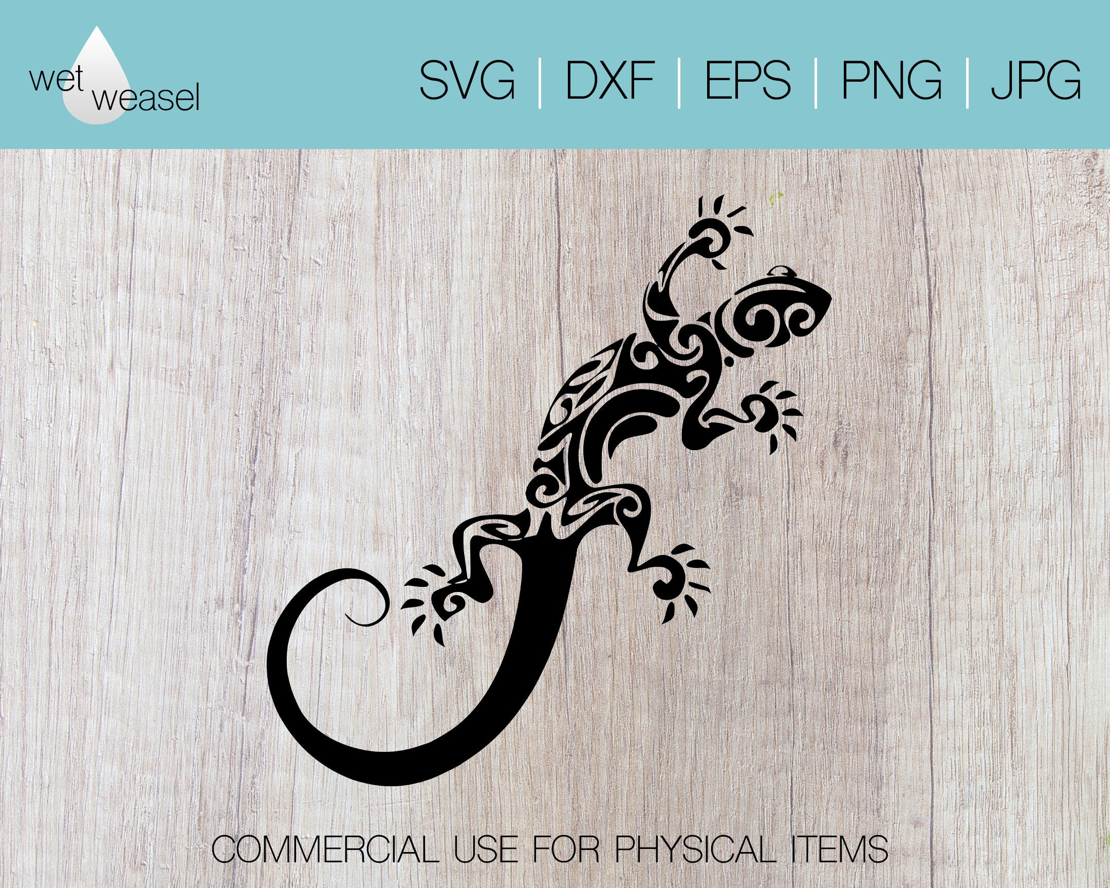 Stylized Gecko Digital File - Svg, Png, Dxf, Eps, Jpg, Cricut - Etsy UK