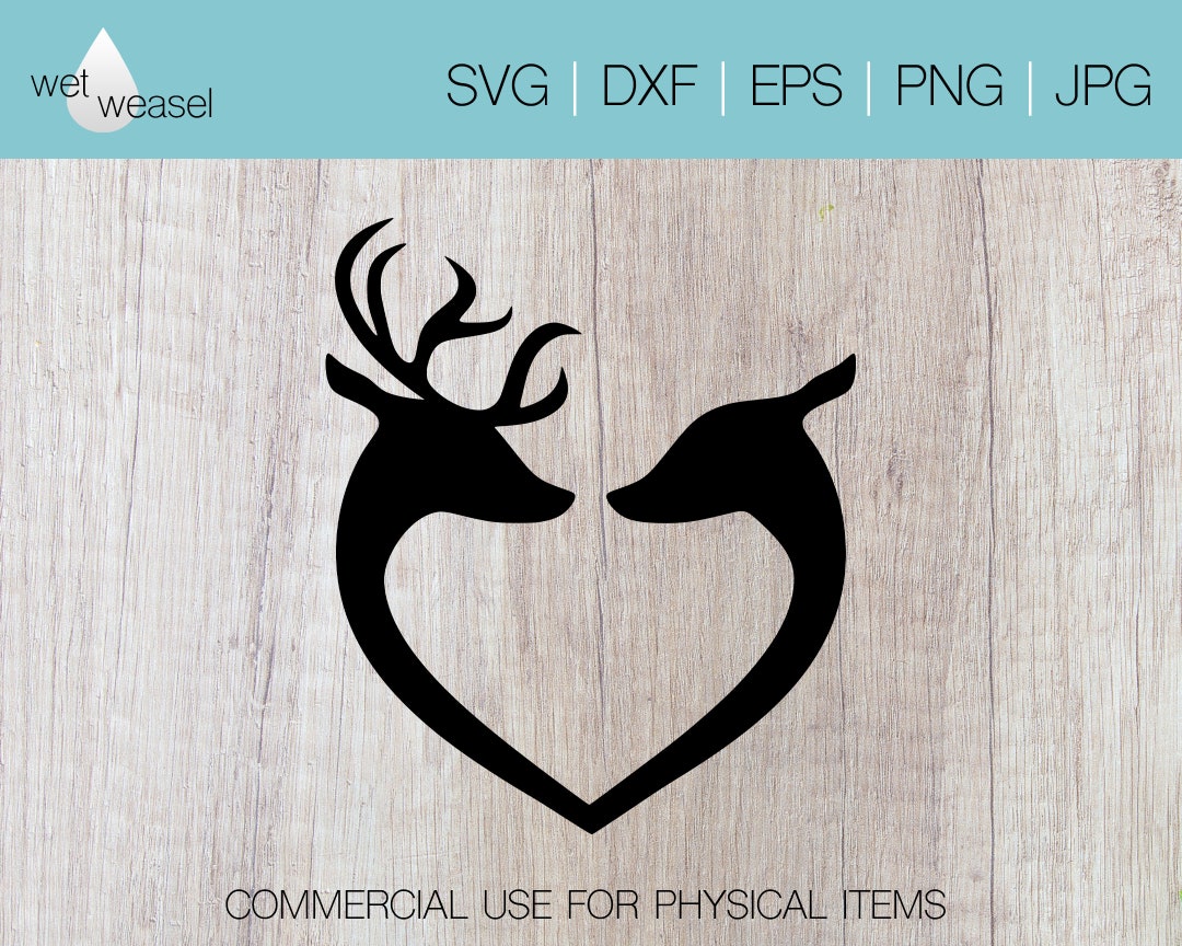 Reindeer Love Digital File - Svg, Png, Dxf, Eps, Jpg, Cricut - Etsy