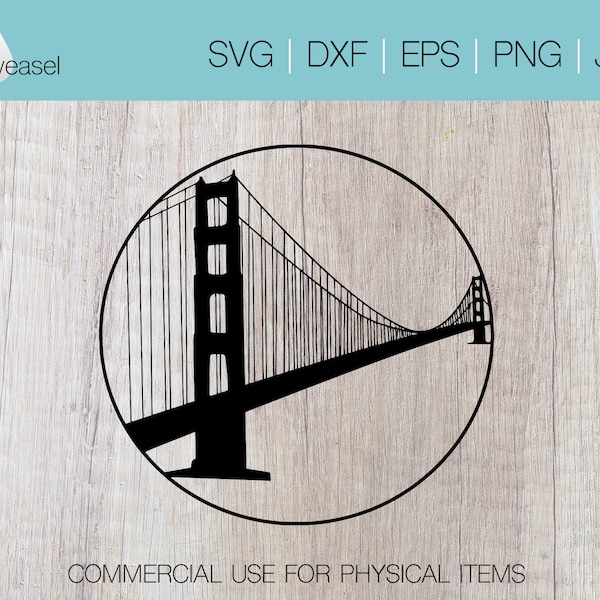 Golden Gate Bridge Svg - Etsy