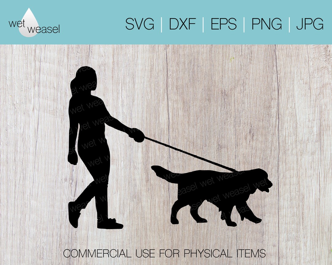 Dog Walker Digital File - Svg, Png, Dxf, Eps, Jpg, Cricut - Etsy